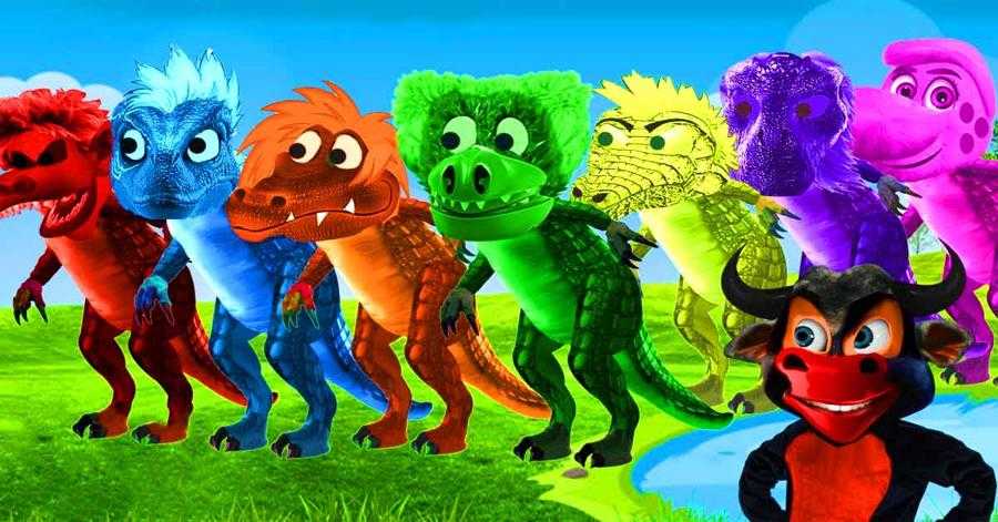 ¿De qué color son estos dinosaurios?